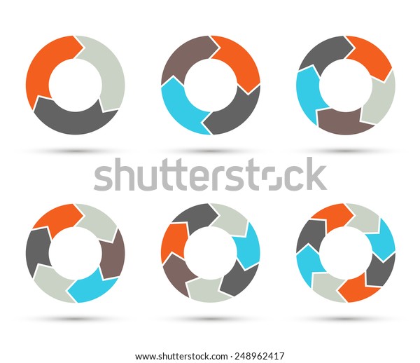 Vector Circle Arrows Set Infographic Template Stock Vector (Royalty ...