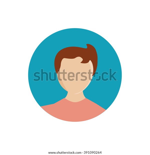 Vector Circle Avatar Icon Kid Boy Stock Vector (Royalty Free) 391090264