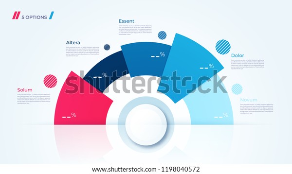 Vector Circle Chart Design Modern Template Stock Vector (Royalty Free ...