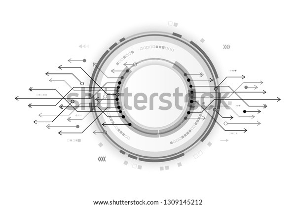 Vector Circle Circuit Board Cyber On Stock Vector (Royalty Free ...