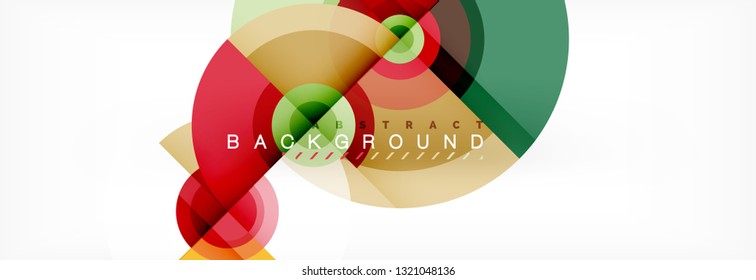 Vector Circle Composition Geometric Minimal Design Stock Vector ...