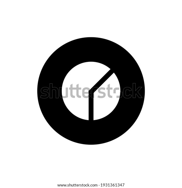 Vector Circle Diagram Icon Black Color Stock Vector (Royalty Free ...