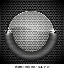 Vector Circle Glass On Metal Your Stock Vector (Royalty Free) 86173459 ...