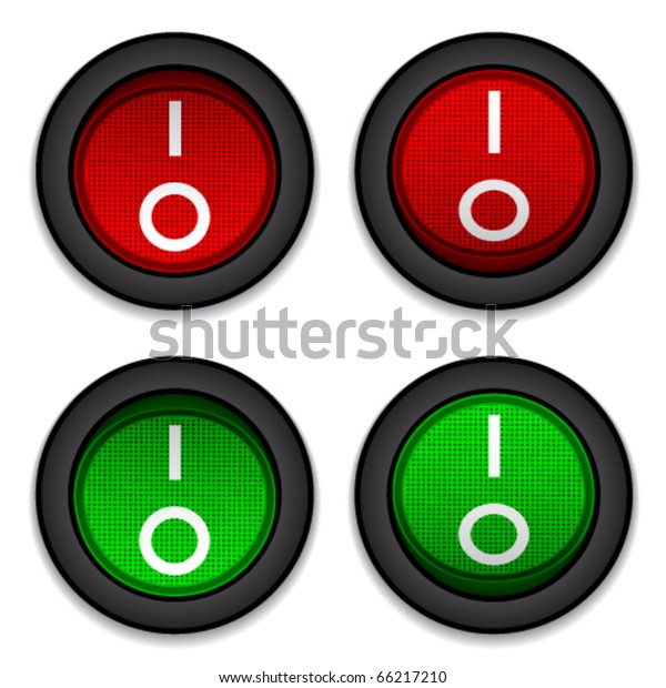 Vector Circle Toggle Power Switches Stock Vector (Royalty Free ...