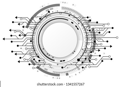 Vector Circuit Board Communication Concept On Stock Vector (Royalty ...