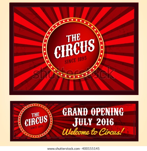 Vector Circus Banner Stock Vector (Royalty Free) 400155145 | Shutterstock
