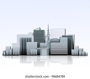 Vector City Background Stock Vector (Royalty Free) 98684789 | Shutterstock