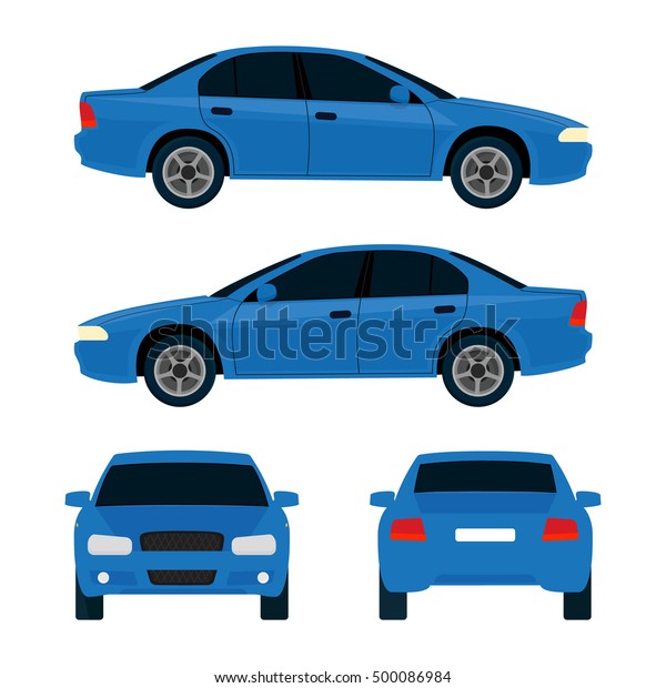 Vector City Car Four Views Top: стоковая векторная графика (без ...