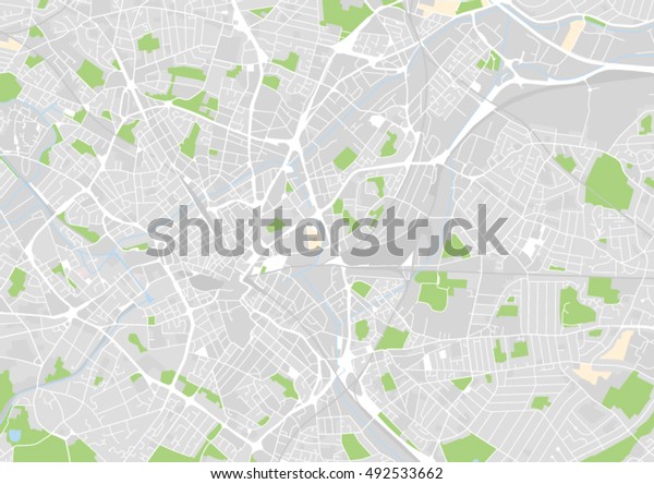 Vector City Map Birmingham United Kingdom 库存矢量图（免版税）492533662 ...