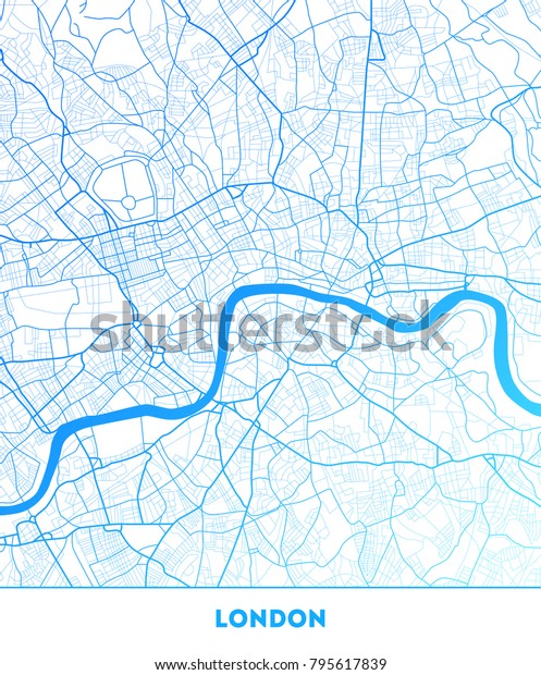 Vector City Map London Well Organized Stock Vector (Royalty Free) 795617839