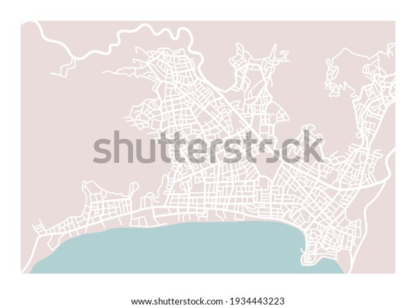 Vector City Map Marmaris Illustration City Stock Vector (Royalty Free ...