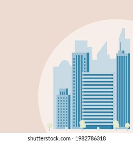 Vector City Skyline Skyscraper Shadows Stock Vector (Royalty Free ...