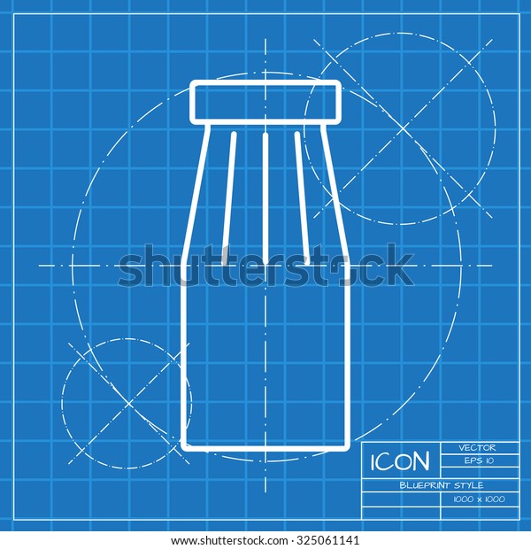 Vector Classic Blueprint Bottle Juice Template Stock Vector (Royalty ...