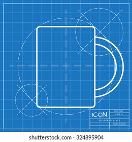 Search Database Vector Blueprint Icon Magnifier: เวกเตอร์สต็อก (ปลอดค่า ...