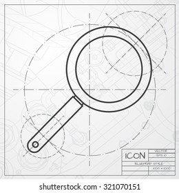 Vector Classic Blueprint Pan Icon On Stock Vector (Royalty Free ...