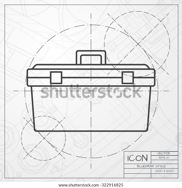 Vector Classic Blueprint Toolkit Icon On Stock Vector (Royalty Free ...