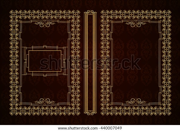 Vector Classical Book Cover Decorative Vintage 스톡 벡터(로열티 프리) 440007049 ...