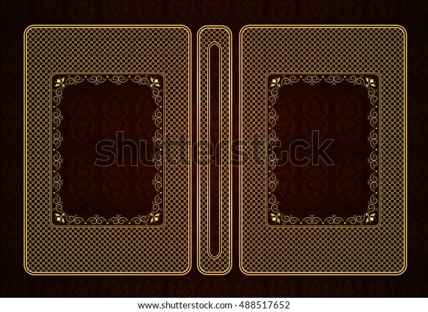 Vector Classical Book Cover Decorative Vintage Stock Vector (Royalty ...