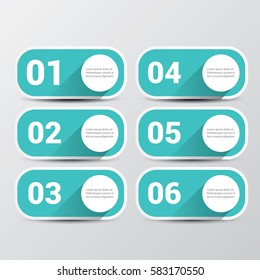 Numbers Four Points Slide Template Stock Vector (Royalty Free ...
