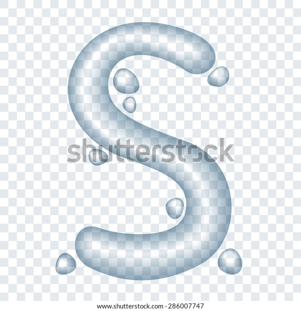 Vector Clear Water Transparent Abcletter S Stock Vector (Royalty Free ...