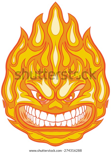 Vector Clip Art Cartoon Illustration Fireball Stock Vector (Royalty ...