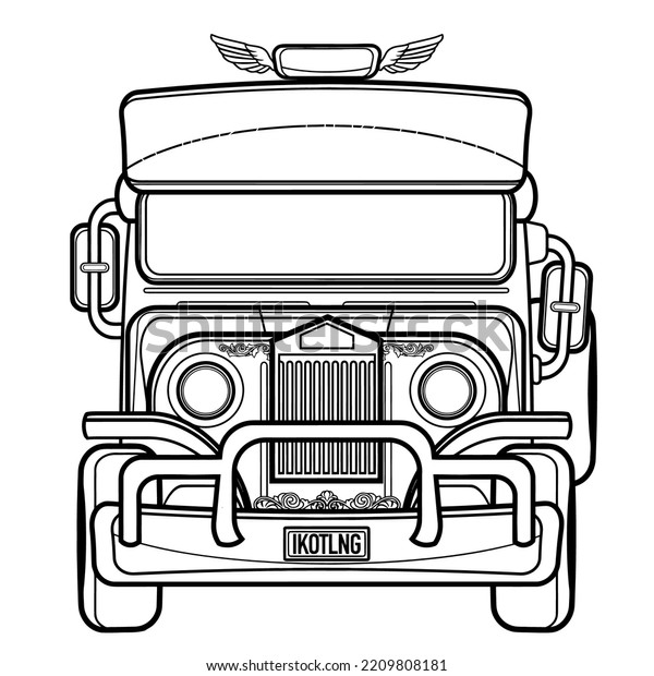 Vektor Stok Vector Clip Art Philippine Jeepney (Tanpa Royalti ...