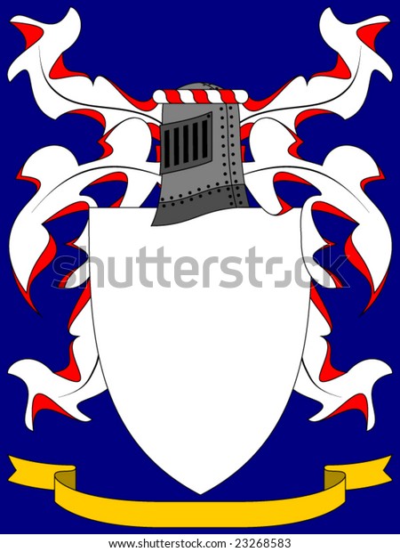 Vector Coat Arms On Blue Background Stock Vector (Royalty Free) 23268583