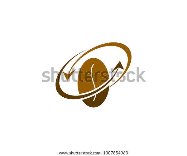 Vector Coffee Bean Arrow Logo Combination Stock Vector (Royalty Free ...