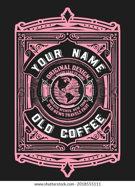 Vector Coffee Shop Label Cafe Business Stock Vector (Royalty Free ...