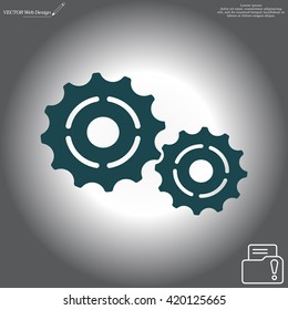 Vector Cog Settings Icon Symbol Stock Vector (Royalty Free) 420125665 ...