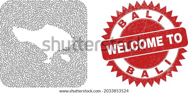 Vector Collage Bali Map Migration Arrows Stock Vector (Royalty Free ...