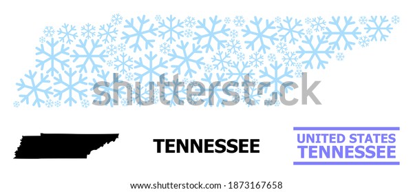 Vector Collage Map Tennessee State Created Stock Vector (Royalty Free ...