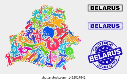 Vector Collage Industrial Friesland Province Map: เวกเตอร์สต็อก (ปลอด ...