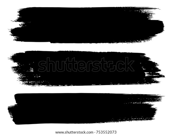Colección vectorial de pintura negras artificialmente negras hecha a ...