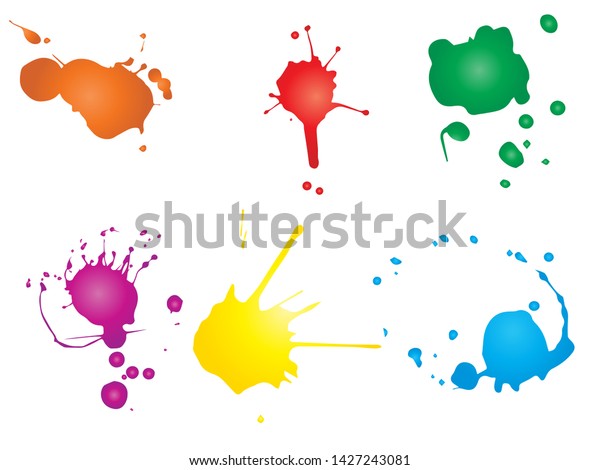 Vector Collection Artistic Grungy Paint Drop Stock Vector (Royalty Free ...