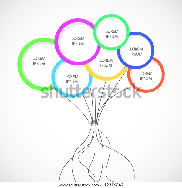 Vector Collection Colorful Balloons Text Messages Stock Vector (Royalty ...