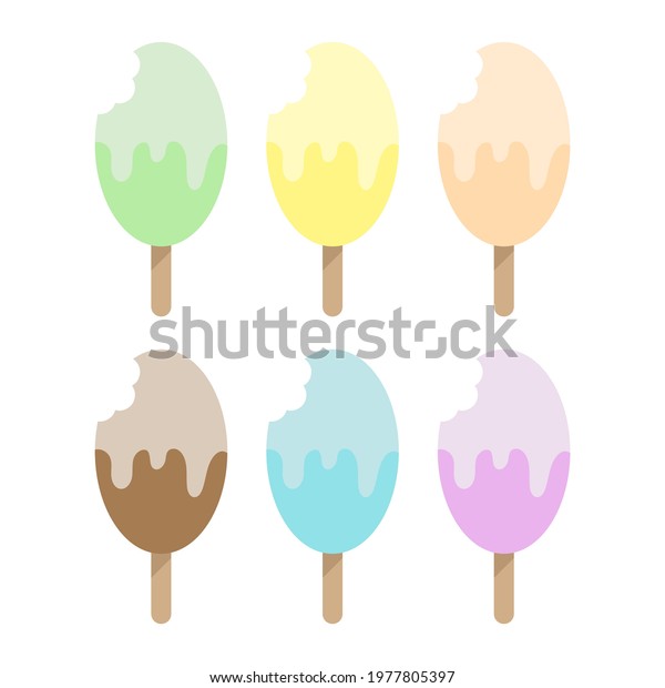 Vector Collection Colorful Ice Cream Rods Stock Vector (Royalty Free ...