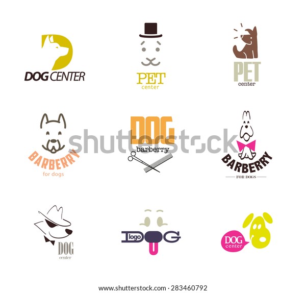 Vector collection of dog logo. Logo for pet club, shop, store, doggy ...