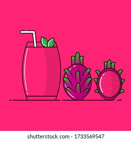 Vector Collection Fruit Juice Line Art Stock Vector (Royalty Free ...