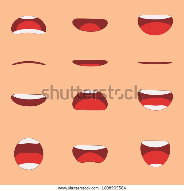 Vector Collection Girl Lips Collection Stock Vector (Royalty Free ...