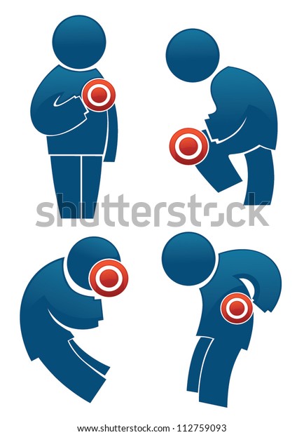 Vector Collection Human Symbols Pain Dots Stock Vector (Royalty Free ...