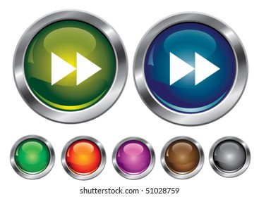 Vector Collection Icons Forward Sign Empty Stock Vector (Royalty Free ...