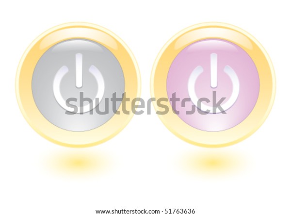 Vector Collection Icons Power On Sign Stock Vector (Royalty Free ...