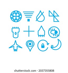 Vector Collection Icons Status Bar Handphone Stock Vector (Royalty Free ...