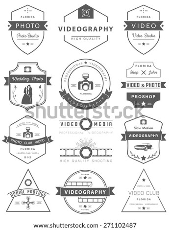 Vector Collection Photography Videography Logo Templates Stock Vector ...