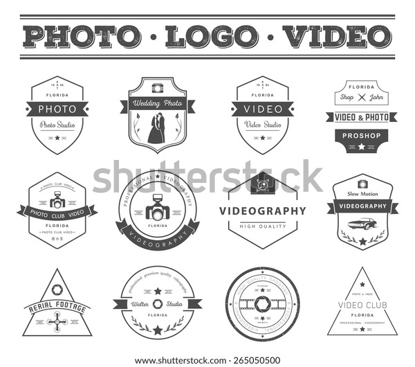 Vector Collection Photography Videography Logo Templates Stock Vector ...