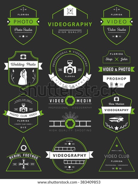 Vector Collection Photography Videography Logo Templates Stock Vector ...