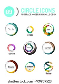 Vector Collection Various Circle Logos Stock Vector (Royalty Free ...