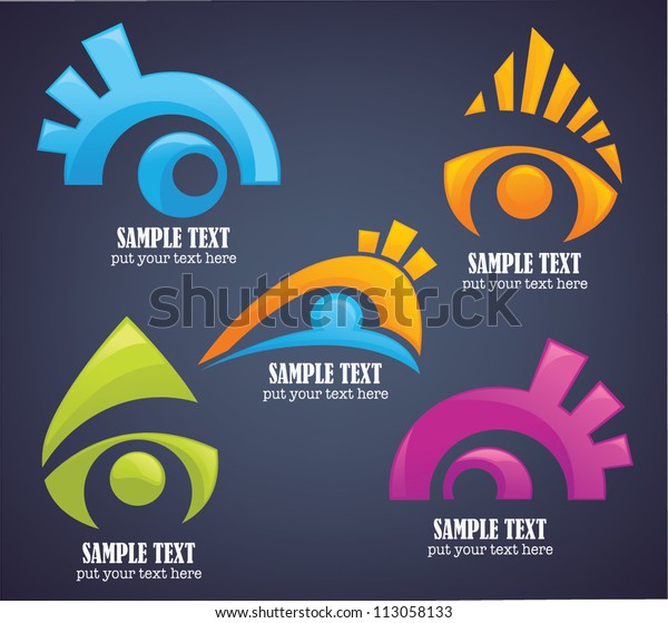 Vector Collection Vision Eyes Symbols Icons Stock Vector (Royalty Free ...
