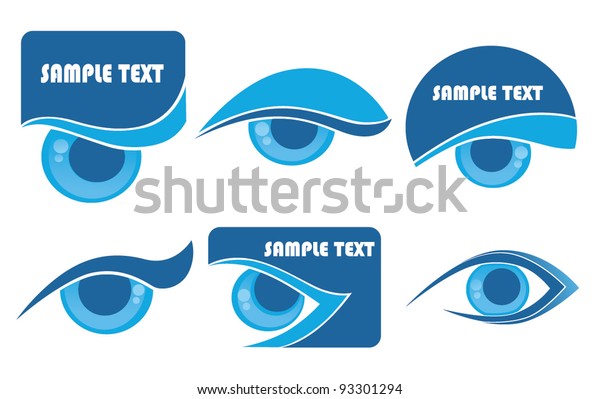 Vector Collection Vision Symbols Icons Stock Vector (Royalty Free) 93301294